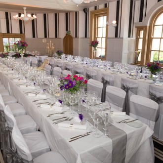 Rococo Gardens wedding of Libby and Andy - the reception in Painswick.